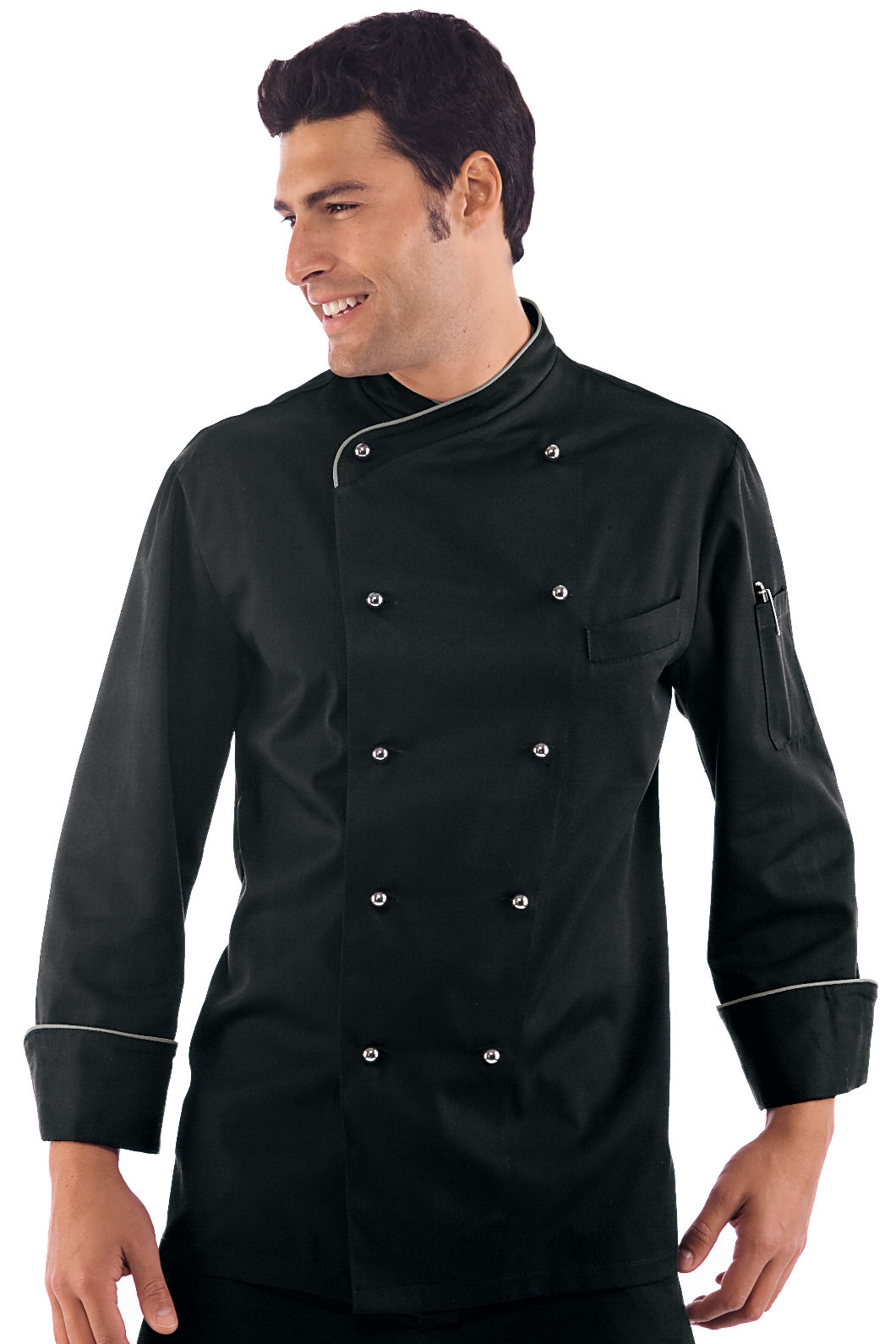 Giacca cuoco Lima Isacco con bottoni e Logo | Stampasi.it