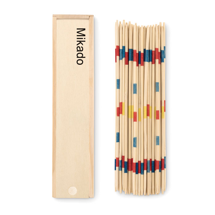 Mikado in legno con la scatola personalizzata | Stampasi.it