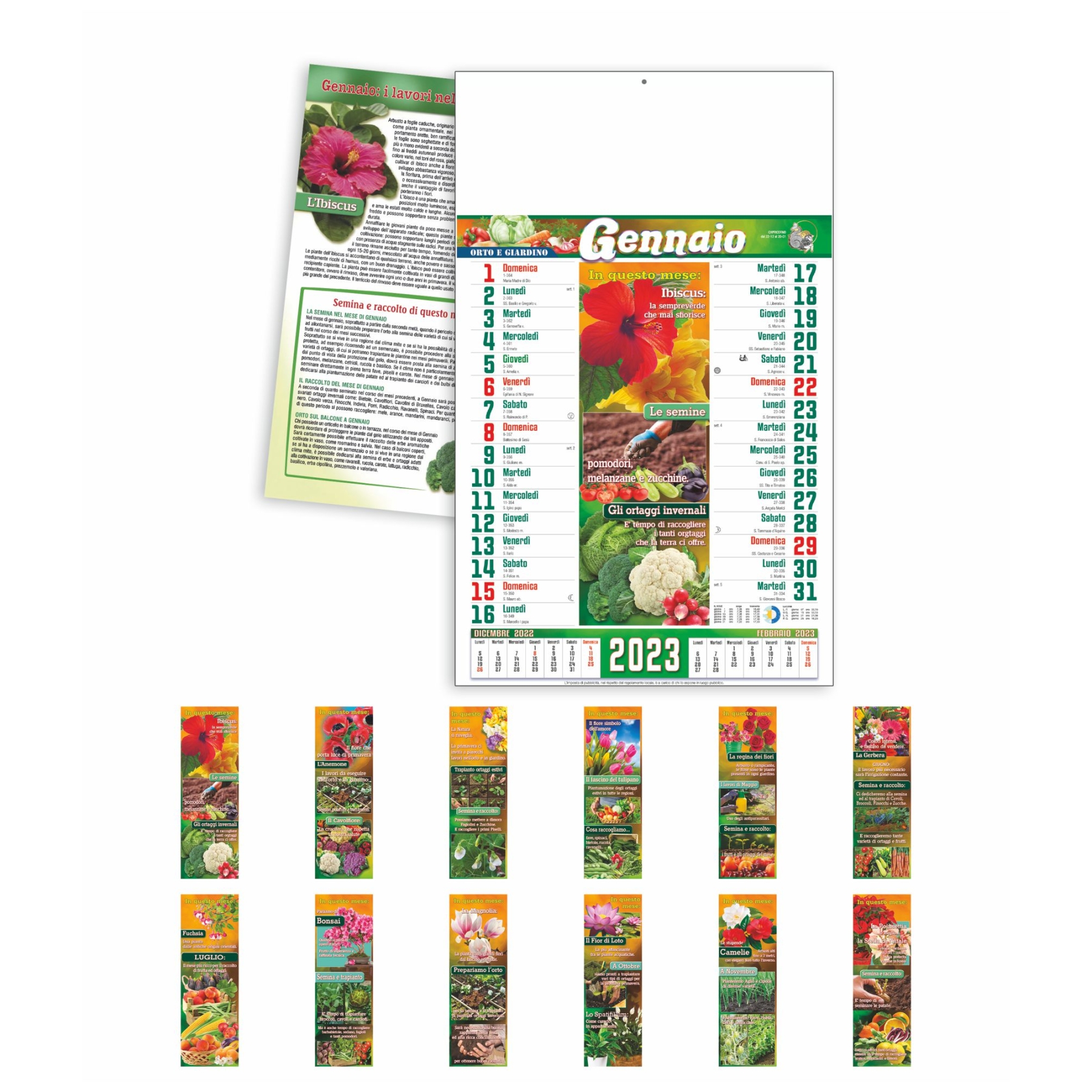 Calendario Orto e Giardino trimestrale - 12 fogli