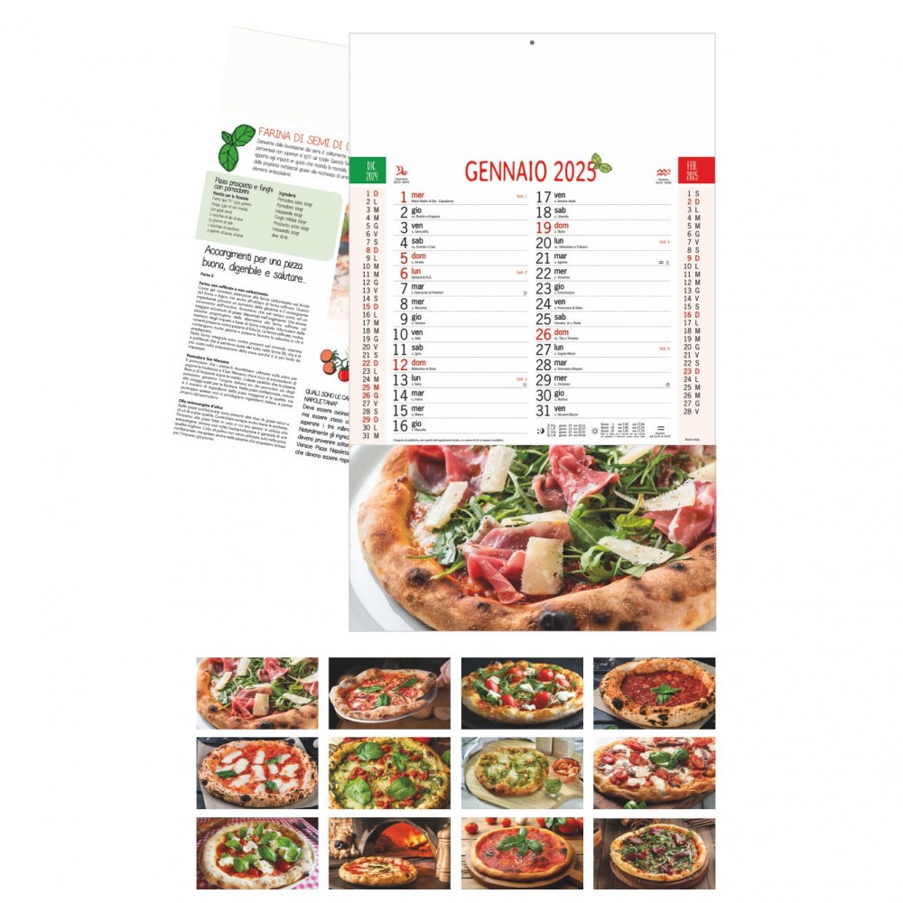 Calendario pizzeria personalizzato online | Stampasi