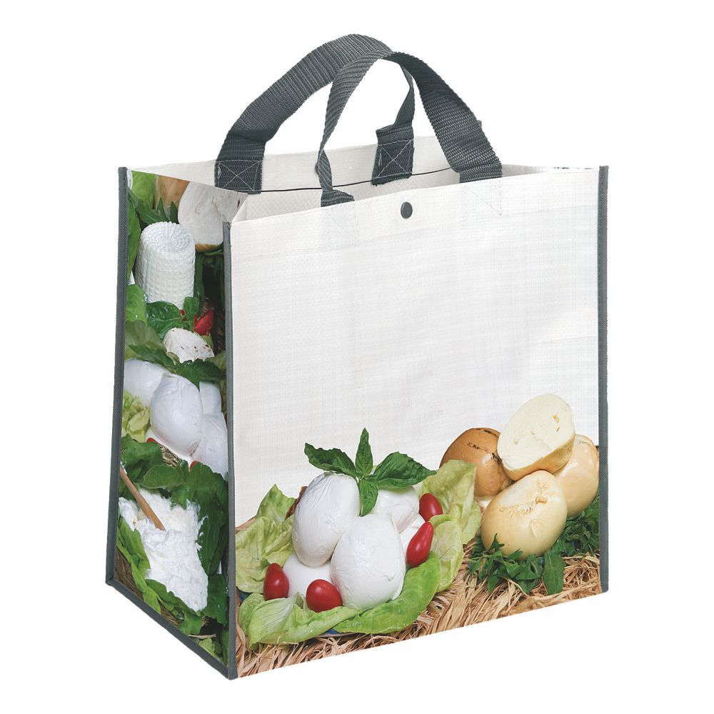 Borsa Shopper Formaggi Mileko personalizzata con logo