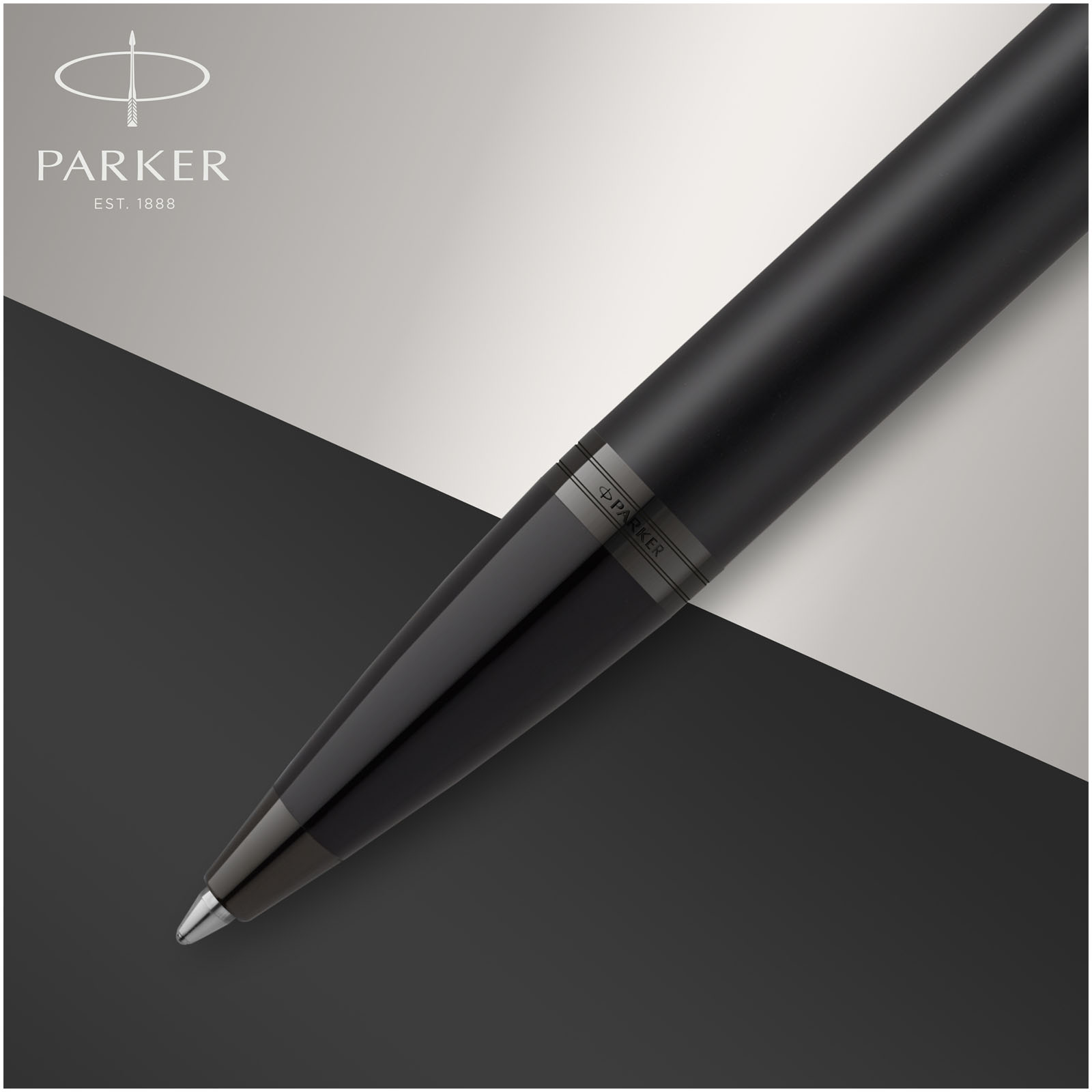 Penna Parker a sfera IM acromatica personalizzata | Stampasi