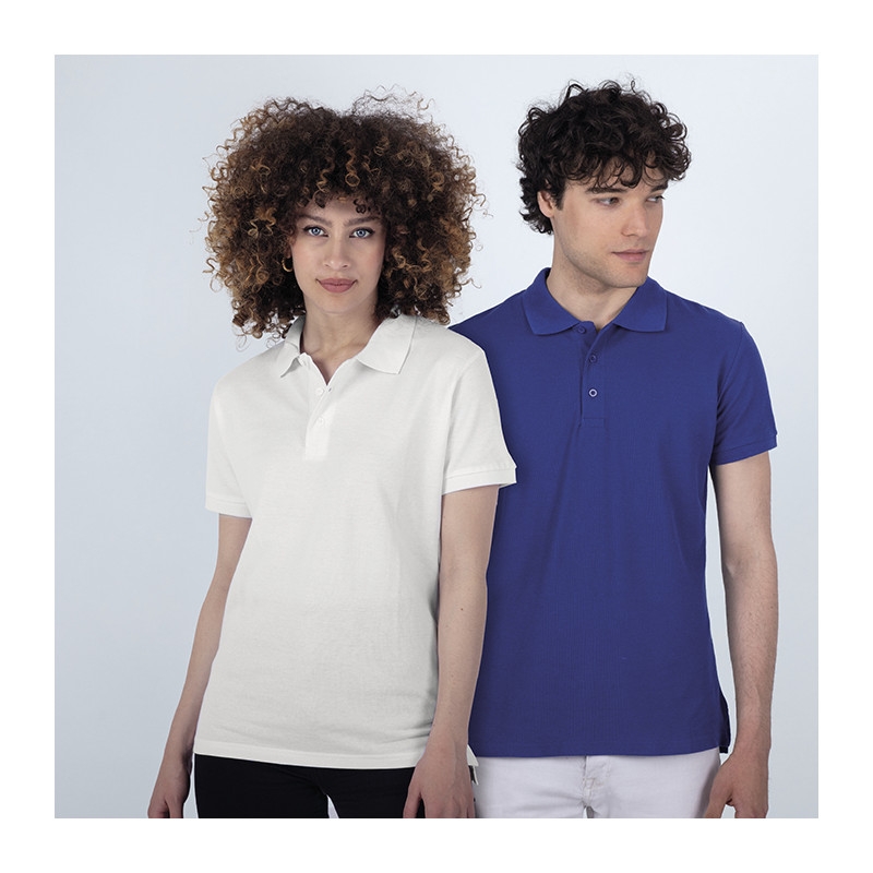 Polo bianca manica corta unisex personalizzabile | StampaSi