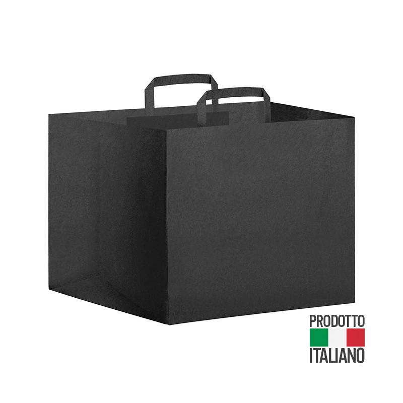 Buste carta kraft maniglia piatta personalizzate | Stampasi