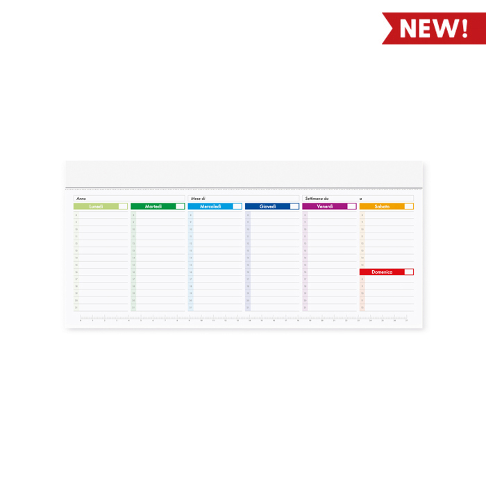 Agenda planning Slim Multicolor personalizzata | Stampasi