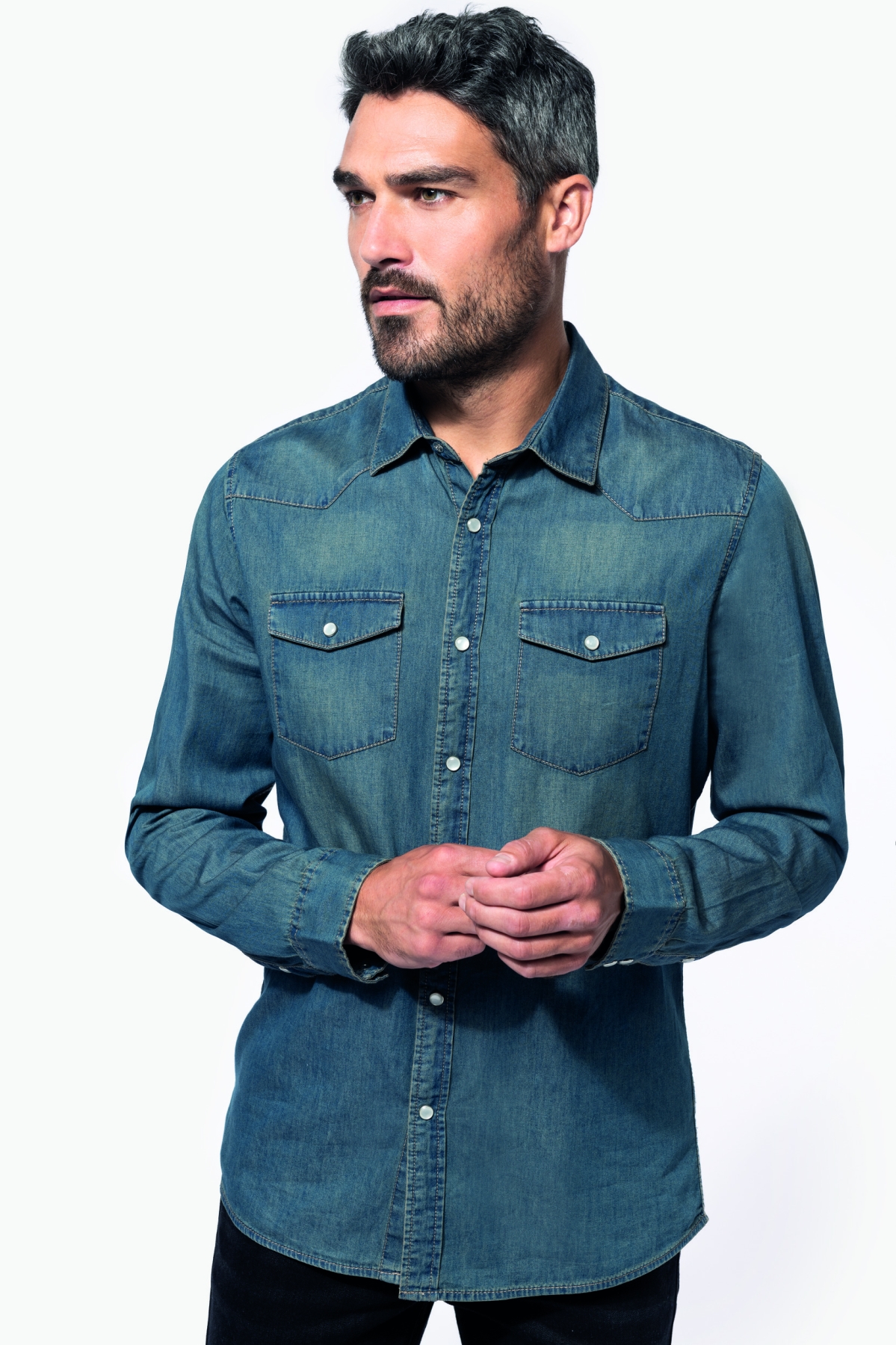 Camicie denim uomo personalizzabili con logo | Stampasi
