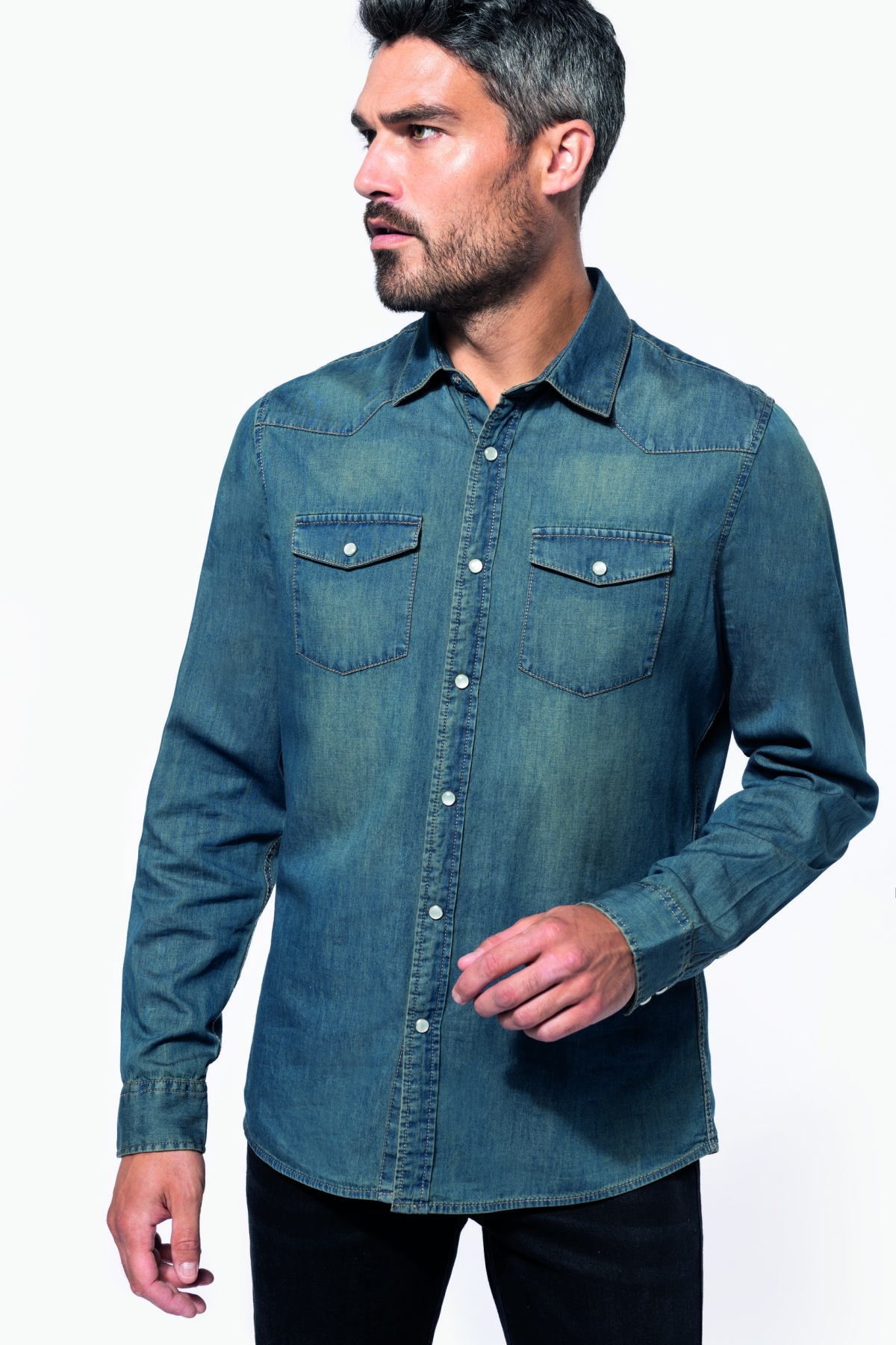 Camicie denim uomo personalizzabili con logo | Stampasi