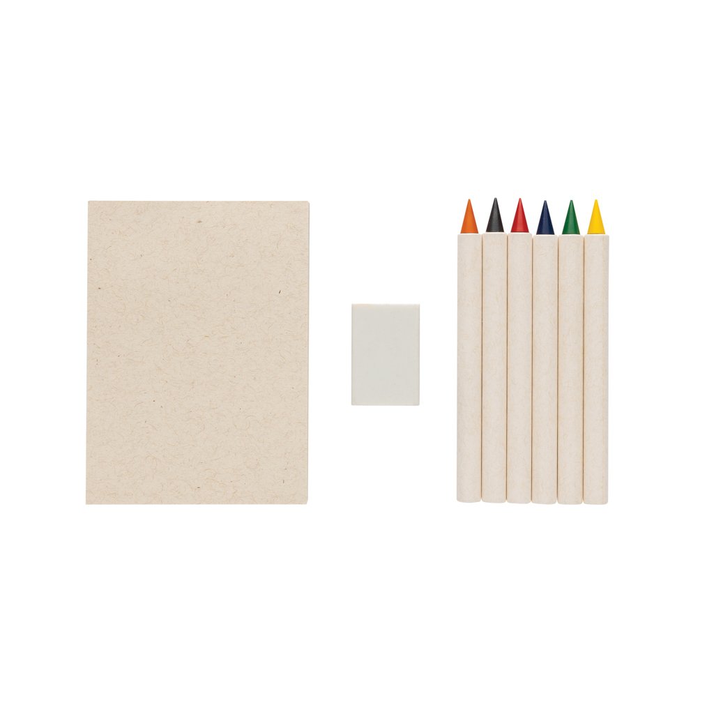 Set matite colorate da 6 pezzi con blocchetto - Stampasi