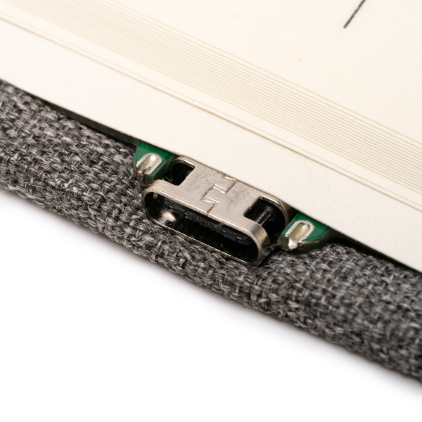 Blocco note A5 con caricatore Wireless in RPET | Stampasi