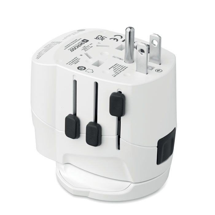 Adattatore universale con USB-A e USB-C con logo | Stampasi