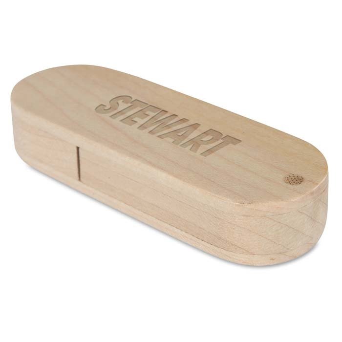 Penna USB 3.0 Flash Drive in legno rotativa con logo online
