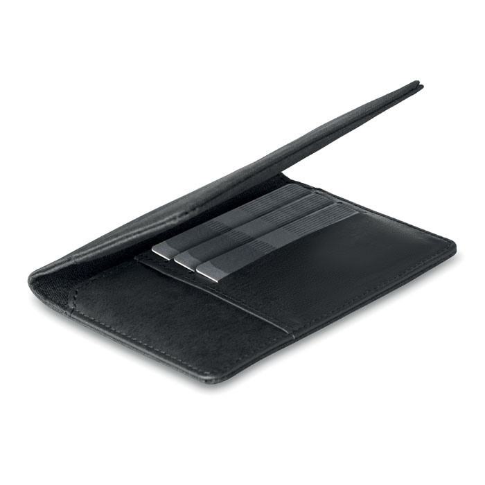 Porta passaporto RFID in poliestere tono su tono