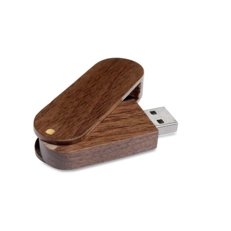 Penna USB 3.0 Flash Drive in legno rotativa con logo online