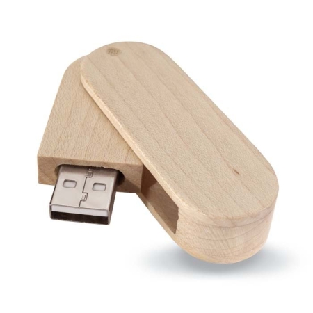 Penna USB 3.0 Flash Drive in legno rotativa con logo online