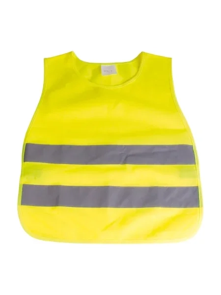 Gilet ad alta visibilità in poliestere di colore fluo con bande ...