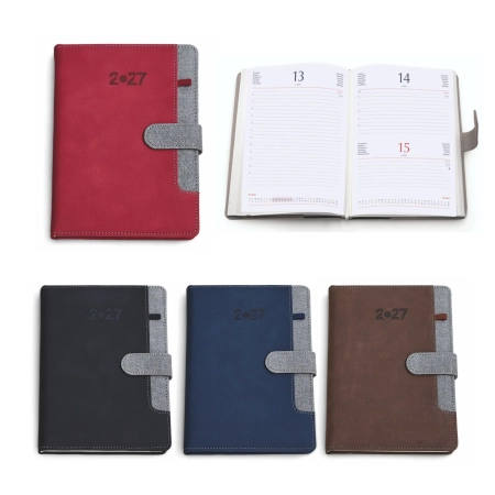 Agenda giornaliera a blocco fisso personalizzabile 15 x 21 cm