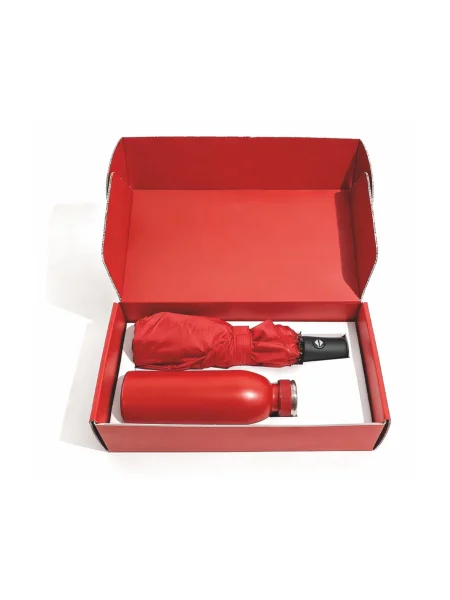 Set regalo ombrello e borraccia personalizzabile Ombry